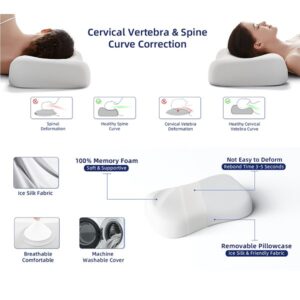 Memory Foam Cervical Pillow - Functional Design & Visco Foam