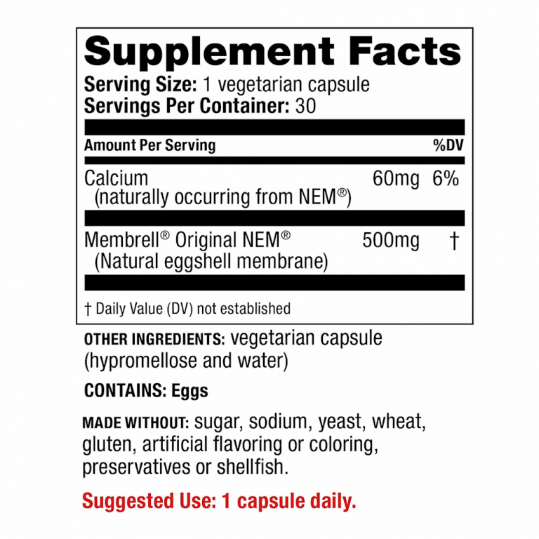 Natural Eggshell Membrane - Joint Health Supplement