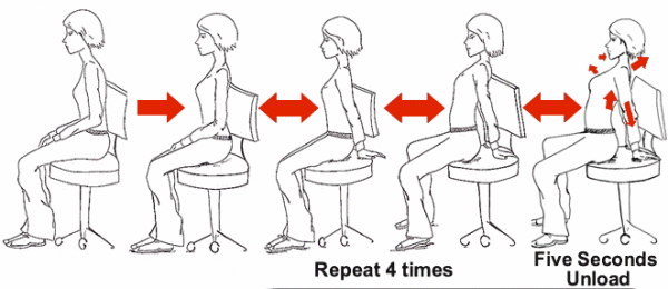 Sitting Back Exercise - Relieve Back Pain While Sitting